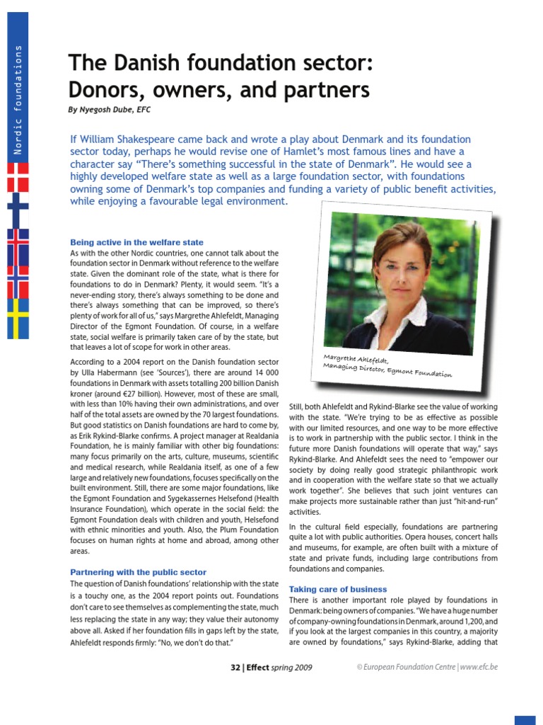 The Danish Foundation Sector: Donors, Owners, and Partners | PDF ...
