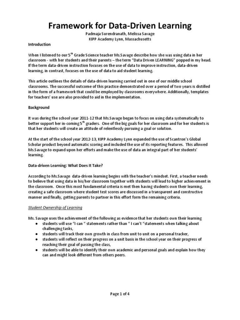 Framework For Data Driven Learning Pdf Pdf Weather Earth