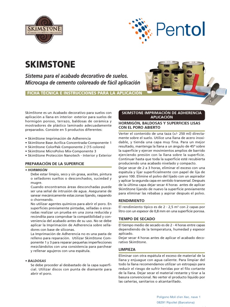 FT Skimstone | PDF | Pintar | Agua