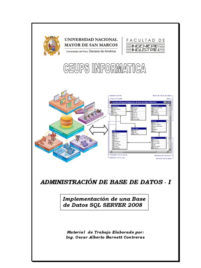 Implementar Una Base de Datos SQL Server 2008 | PDF | Servidor SQL de Microsoft | Tabla (base de ...