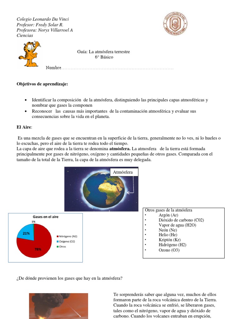 Composición y Efectos de la Atmósfera | PDF | Atmósfera de tierra ...
