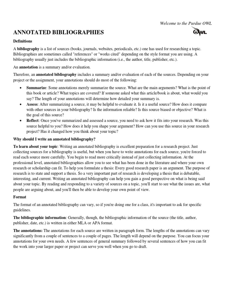 Annotated Bibliography | PDF | Bibliography | Science