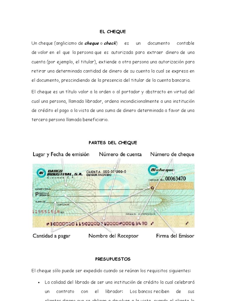 Cheque Cruzado | Cheque | Servicios financieros