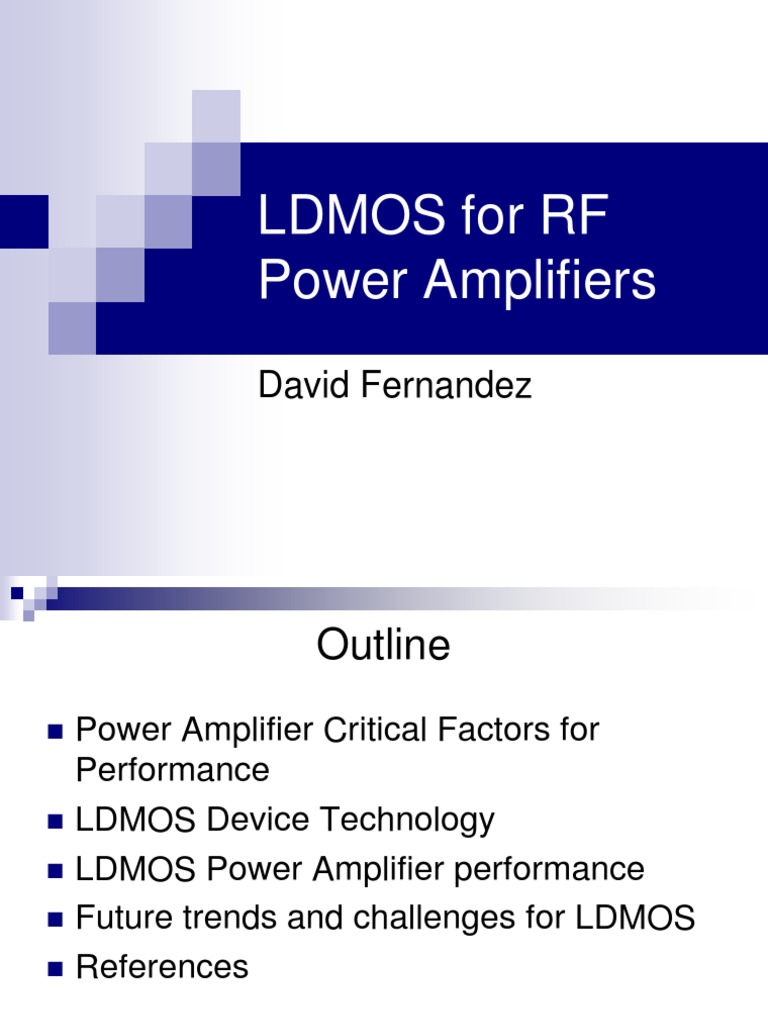 LDMOS For RF Power Amplifiers | PDF | Field Effect Transistor | Amplifier