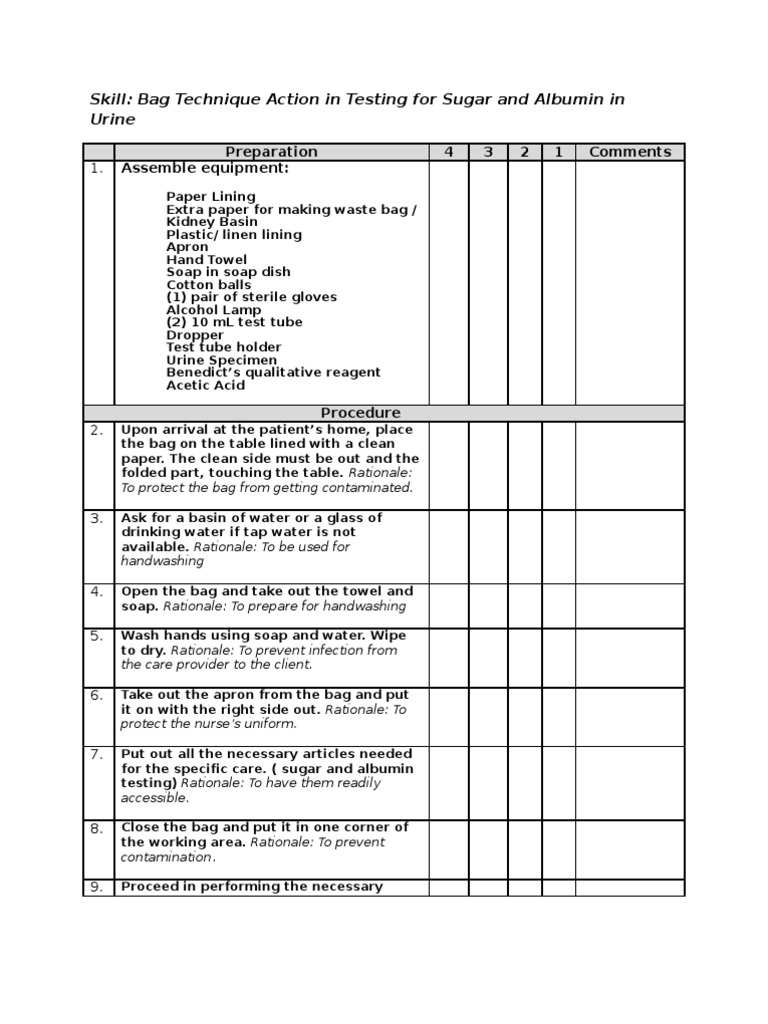 bag-technique-checklist-hand-washing-medical-specialties