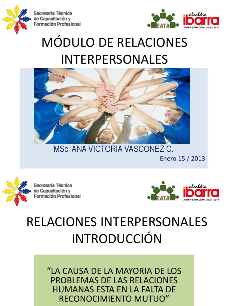 Presentacion Relaciones Interpersonales | PDF | Inteligencia emocional ...
