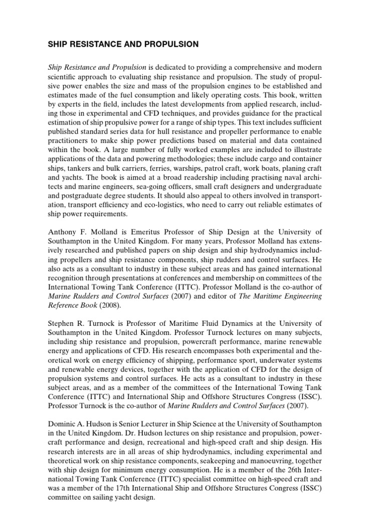 Anthony F Molland - Stephen R Turnock - Dominic A Hudson-Ship Resistance and Propulsion ...