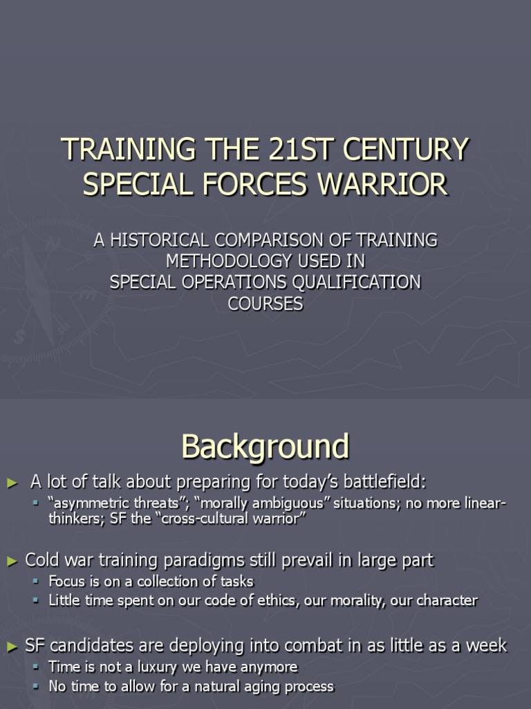 Training The 21st Century Special Forces Warrior | PDF | Morality ...