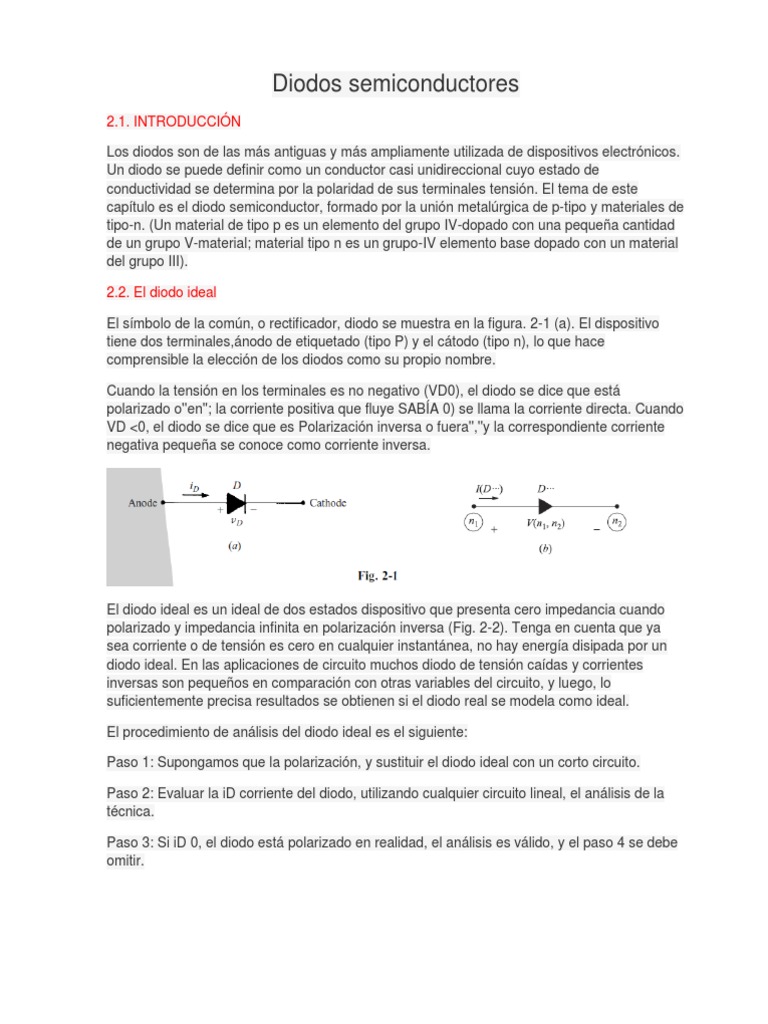 Diodos Semiconductores | PDF | Diodo | Semiconductores