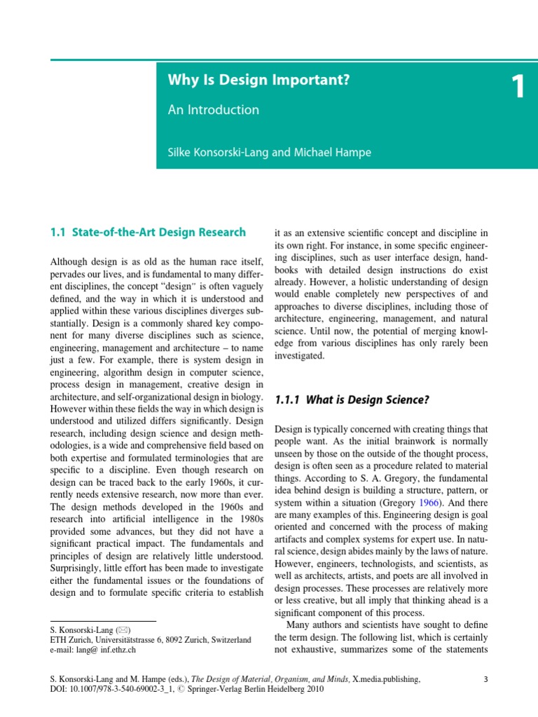 Why Design is Important | Design Methods | Natural Selection