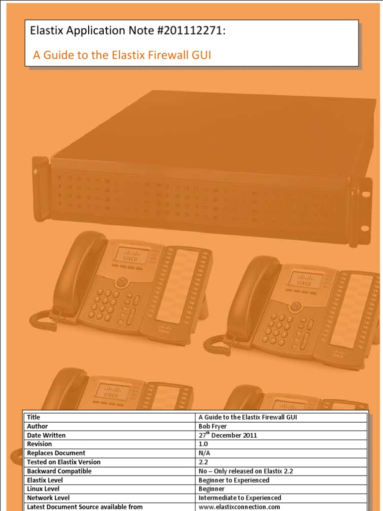 Elastix Application Note 201112271 A Guide To The Elastix Firewall Gui | PDF | Port (Computer ...