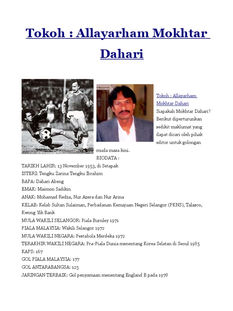 Sejarah Mokhtar Dahari | PDF