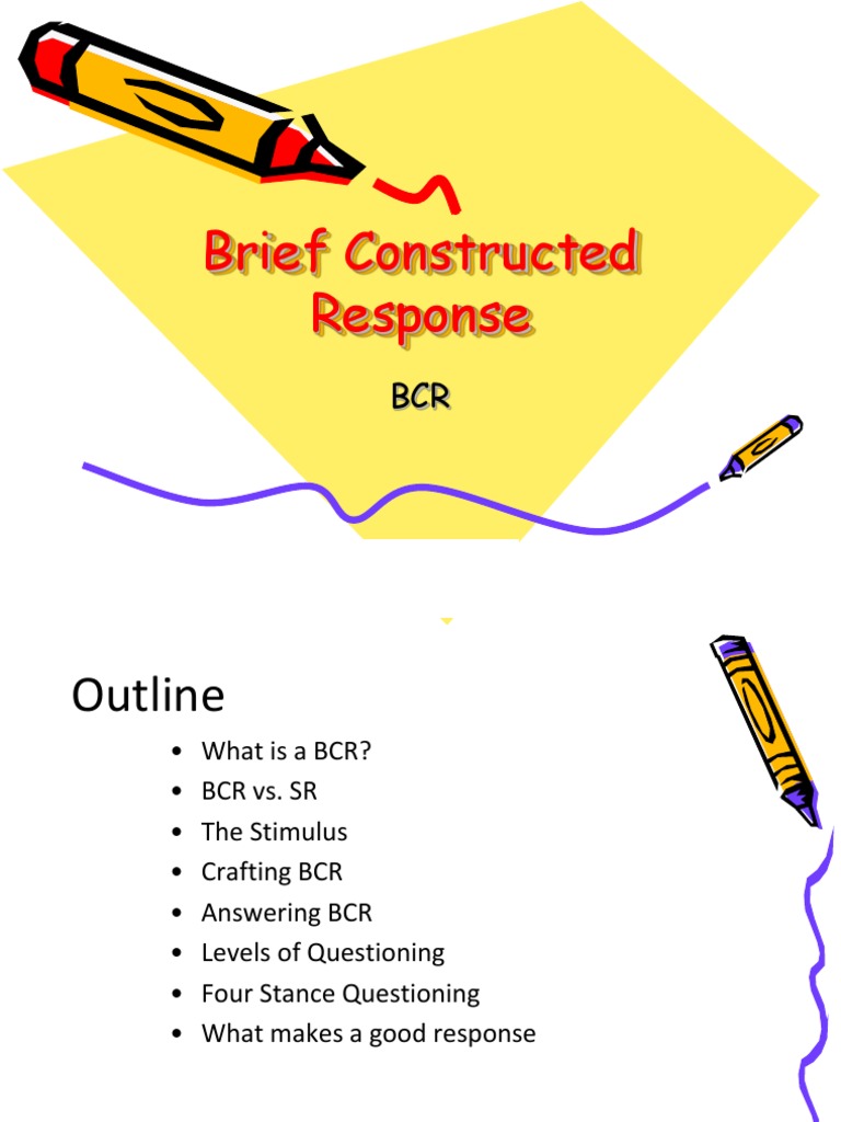 BCR | PDF | Question | Educational Assessment