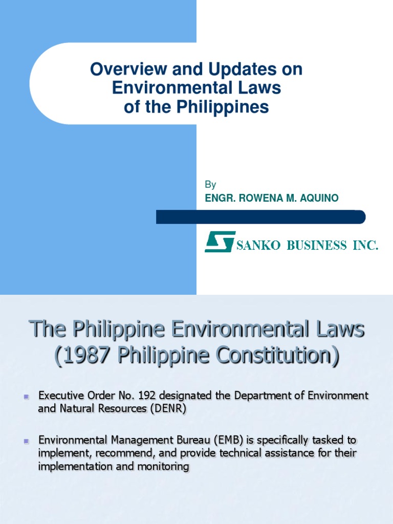 Philippine Environmental Laws Overview | PDF | Waste Management ...