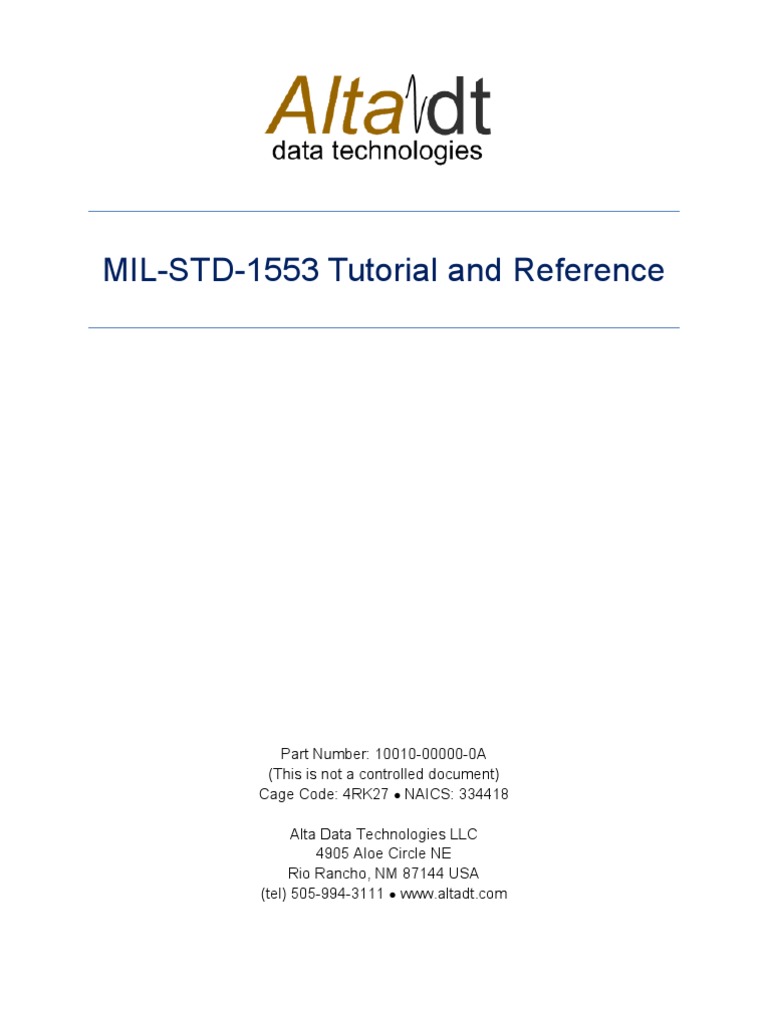 MIL-STD-1553 Tutorial and Reference | PDF | Communications Protocols | Computer Network