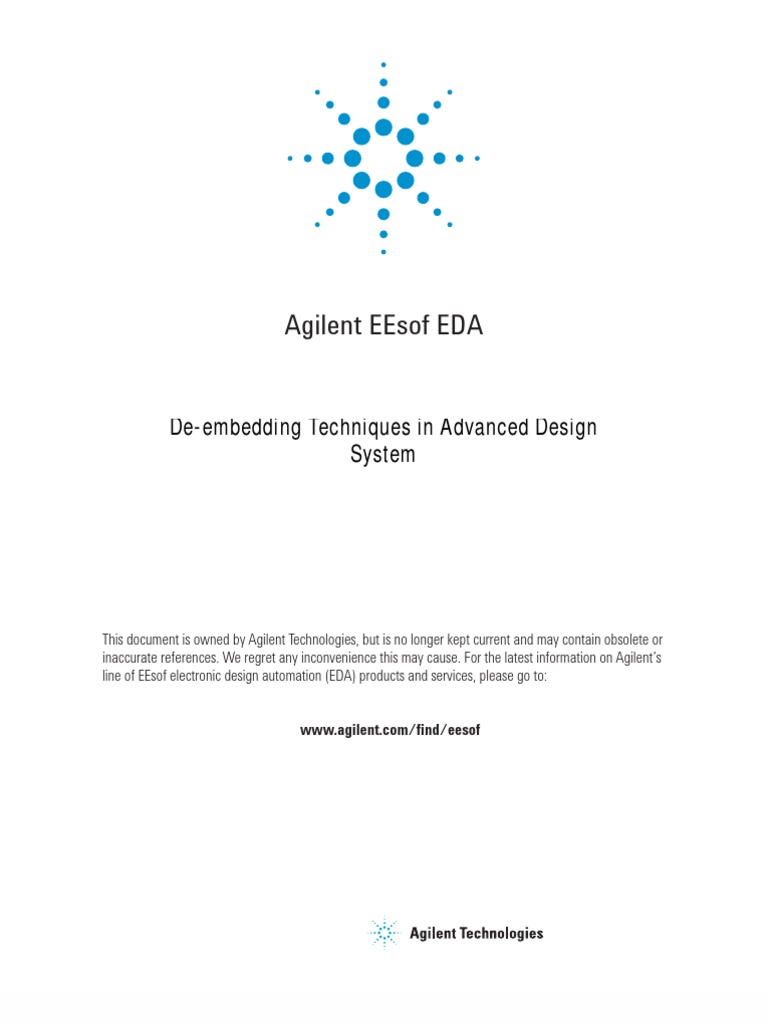 De-Embedding Techniques in ADS | PDF | Electronic Engineering ...
