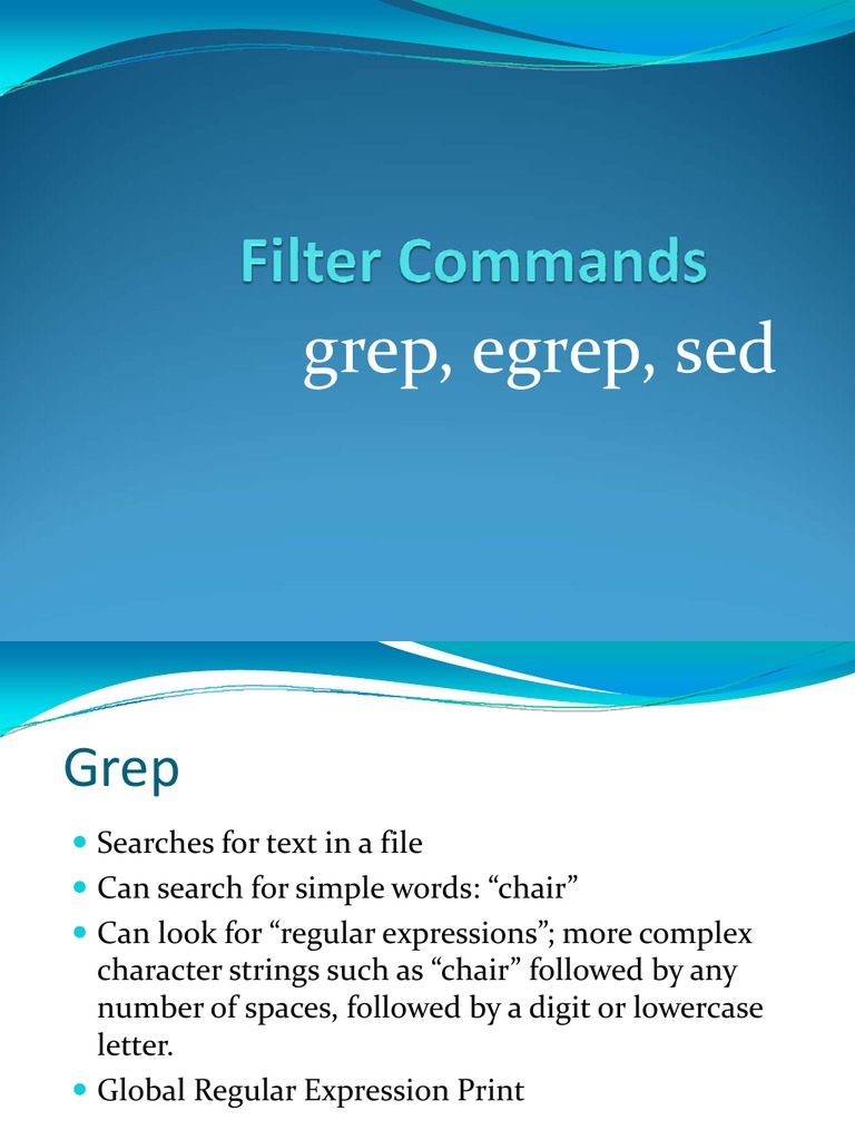 Grep | PDF | Regular Expression | Computer Programming