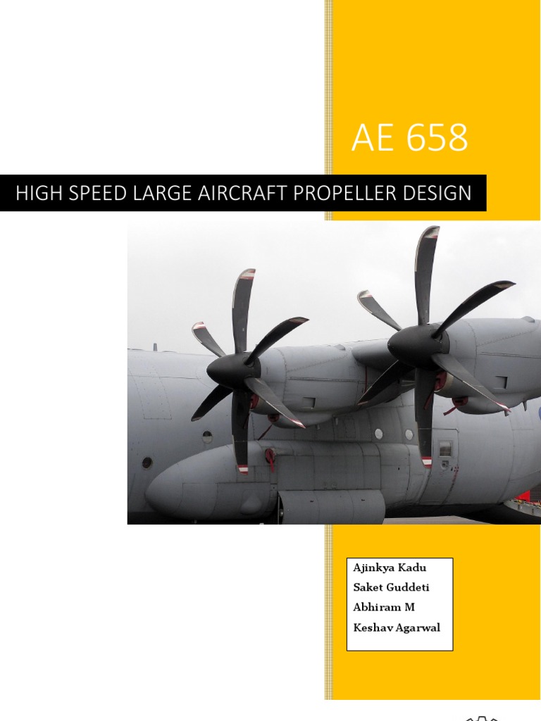 High Speed Large Aircraft Propeller Design | PDF | Airfoil | Jet Engine