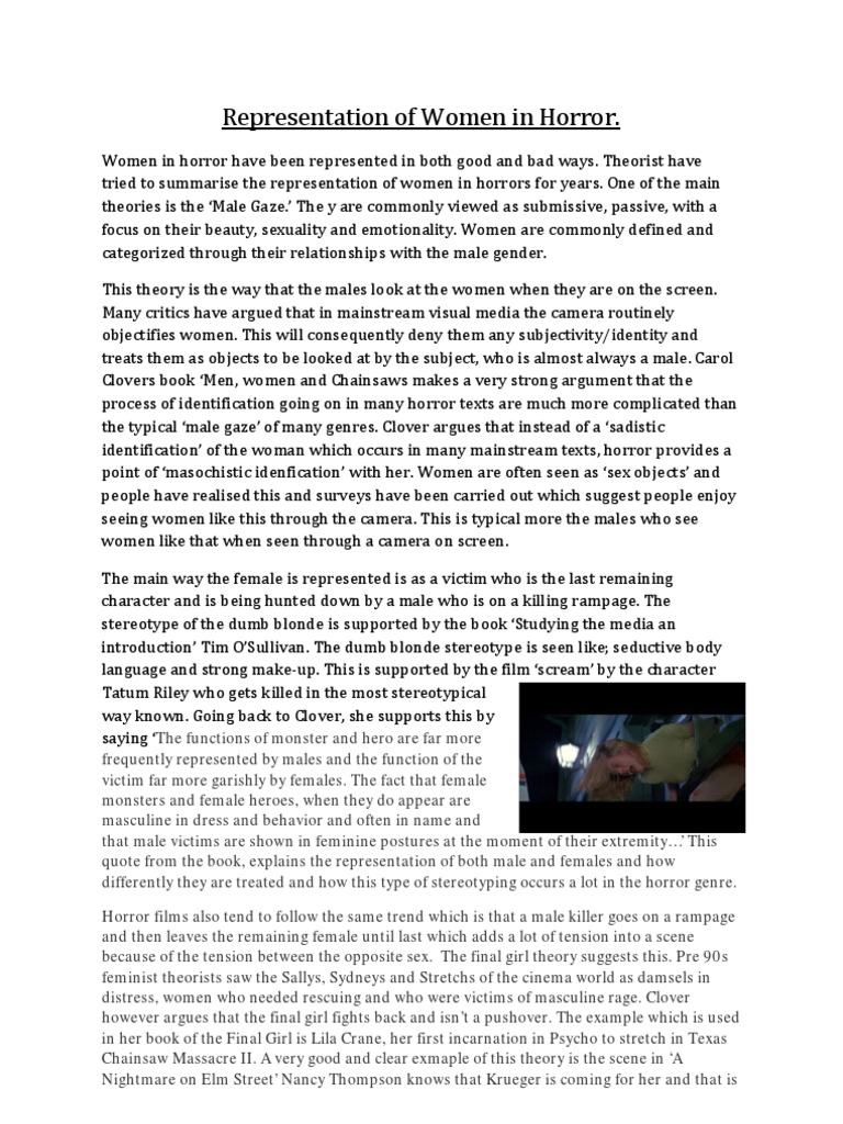 Women in Horror: Beyond Stereotypes | PDF | Gender | Gender Studies