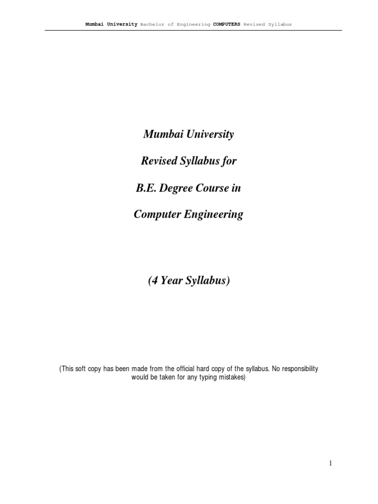 Mumbai University B.E. Computer Syllabus | PDF | Discrete Fourier ...