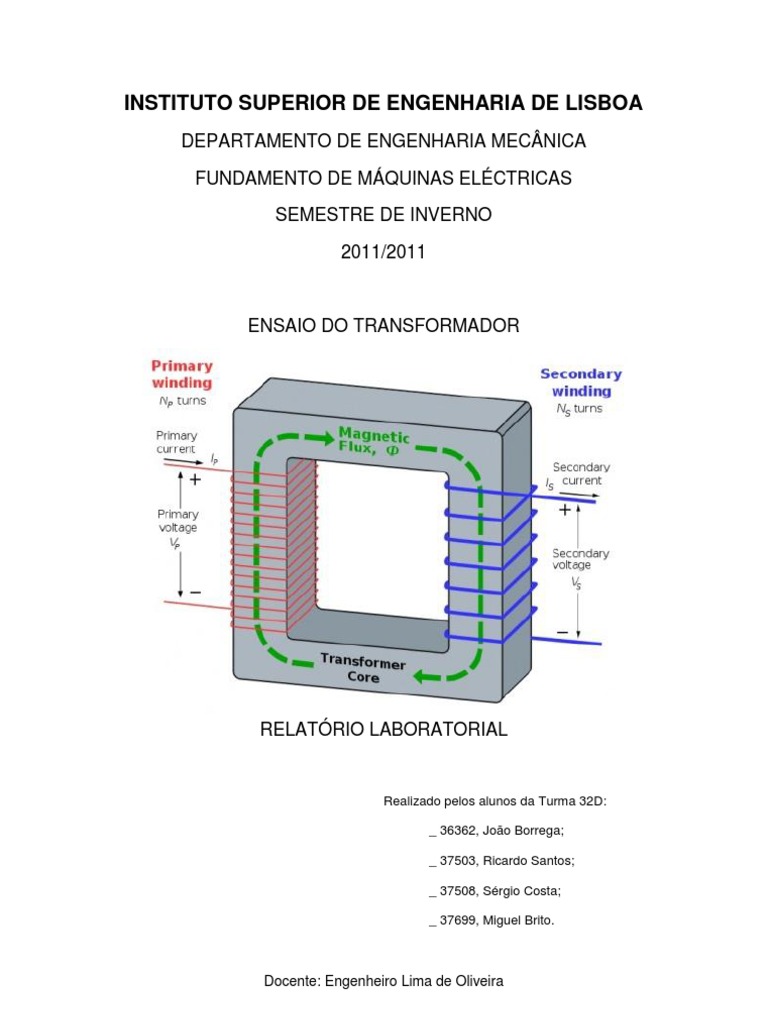 Relatório Transformador | PDF | Transformador | Rede elétrica