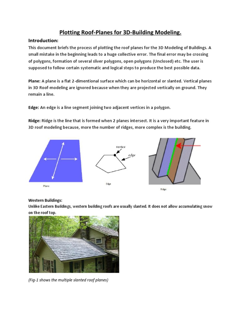 3D Roof Modeling | PDF | Orthogonality | Plane (Geometry)
