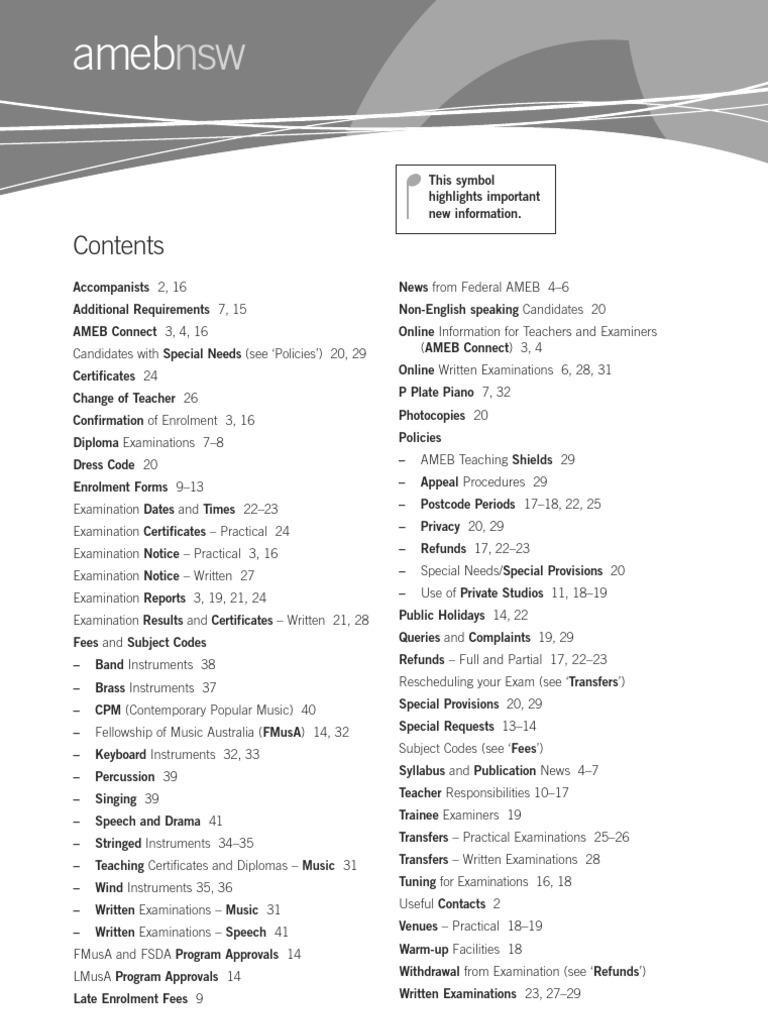 Ameb Enrolment Handbook 2012 | PDF | Money Order | Test (Assessment)