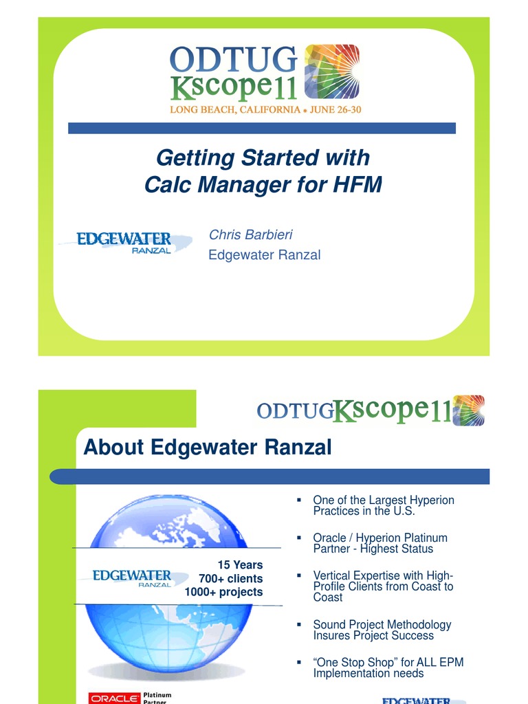 Getting Started With Calc Manager For HFM Calc Manager For HFM | PDF | Variable (Computer ...