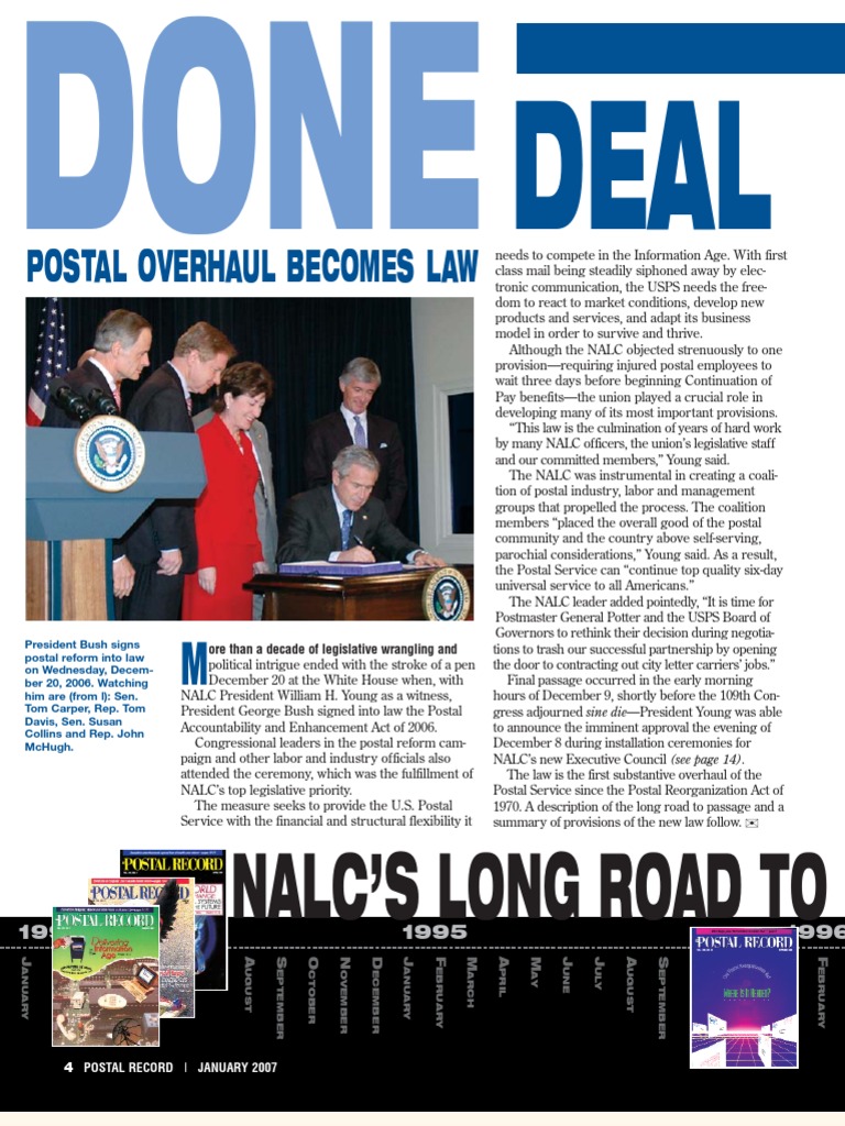 Postal Reform Act in Agreement With The Postal Union | PDF | United ...