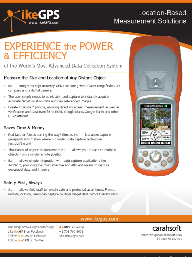 IkeGPS 2 Page Brochure | PDF | Geographic Information System | Arc Gis