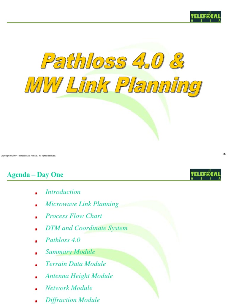 Pathloss 4.0 & MW Link Planning Part 1 | Download Free PDF | Radio Propagation | Microwave