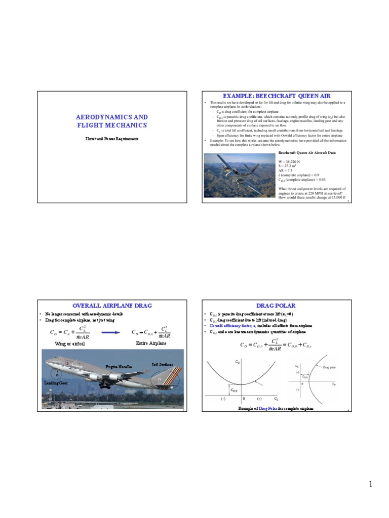 Aerodynamics and Flight Mechanics: Example: Beechcraft Queen Air | PDF ...