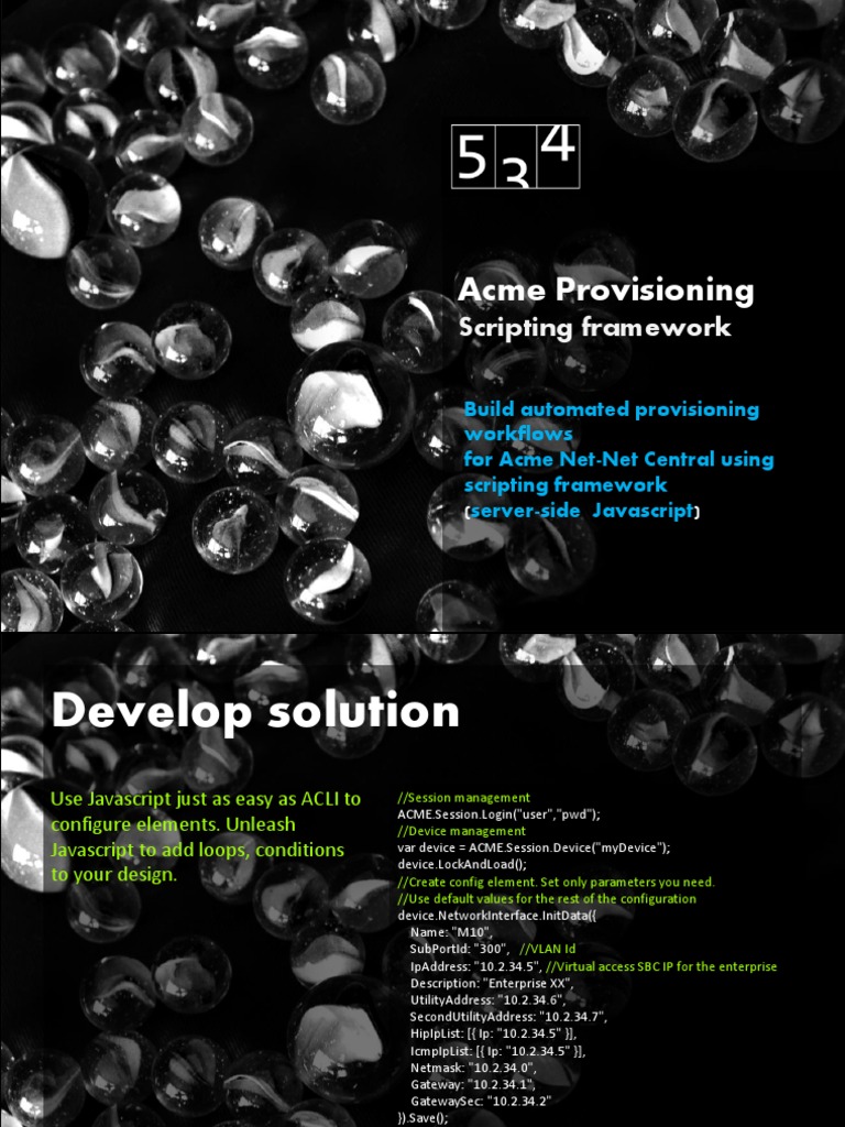 Acme Packet SBC Provisioning Scripting Platform | PDF | Application ...