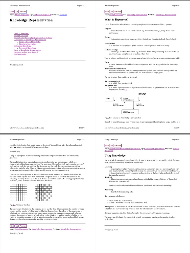 Knowledge Representation | PDF | Knowledge Representation And Reasoning | Artificial Intelligence