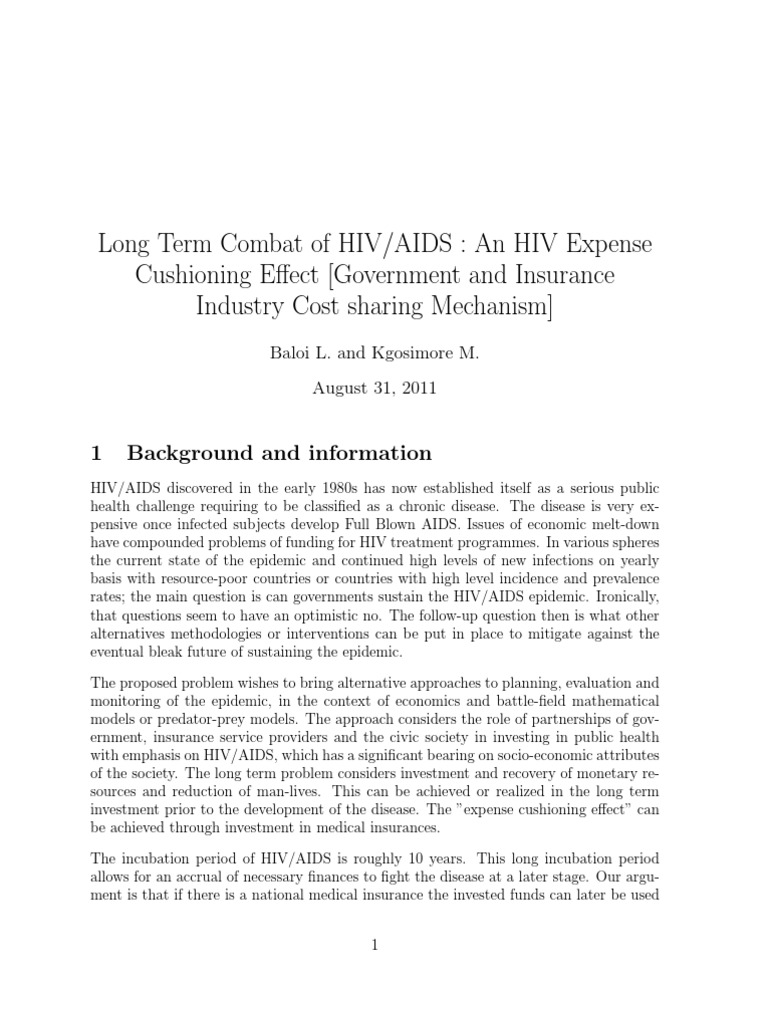 HIV AIDS Control Model (30!08!11) | PDF | Infection | Management Of Hiv ...