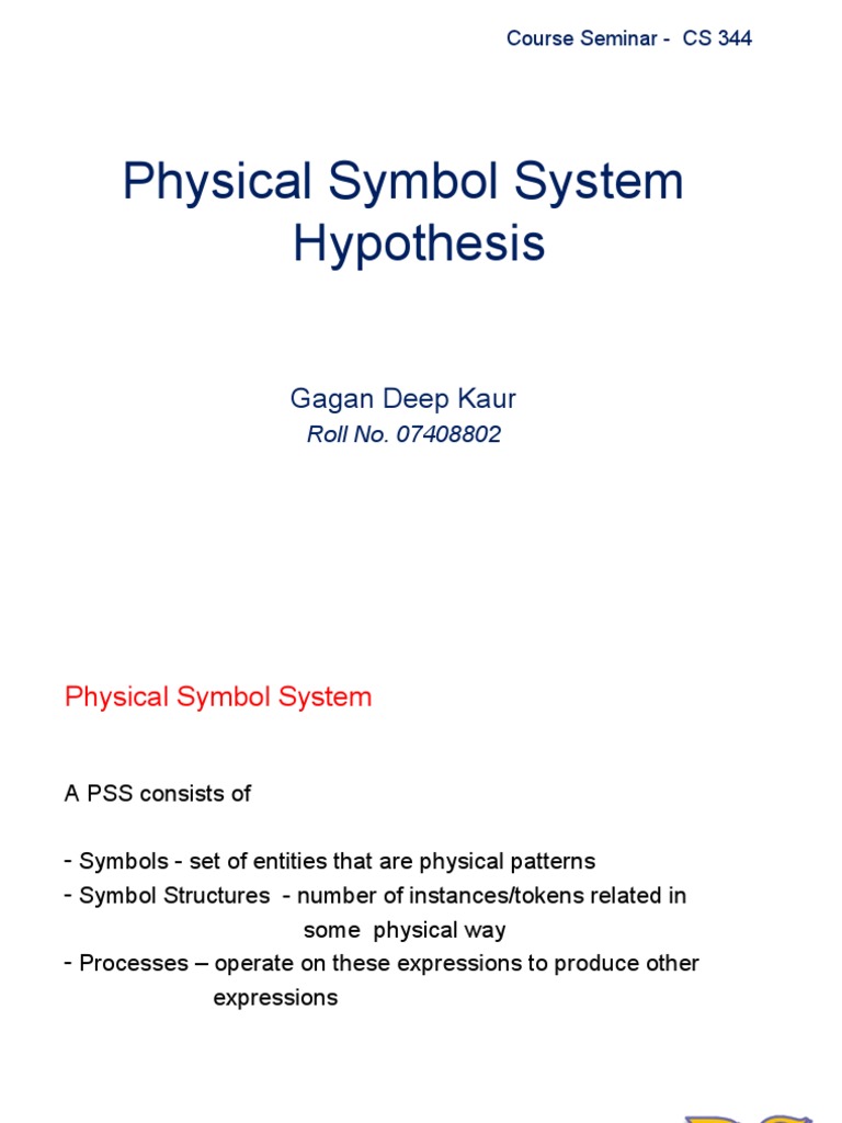 physical symbol system hypothesis presentation | Metaphysics | Cybernetics