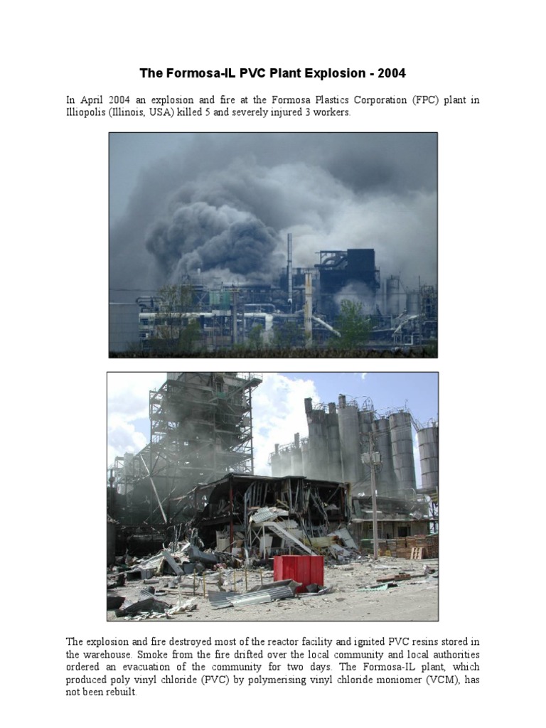 Formosa PVC Explosion | PDF | Polyvinyl Chloride | Chemical Reactor