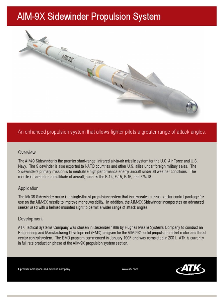 AIM-9X Rocket Motor | PDF | Missile | Propulsion
