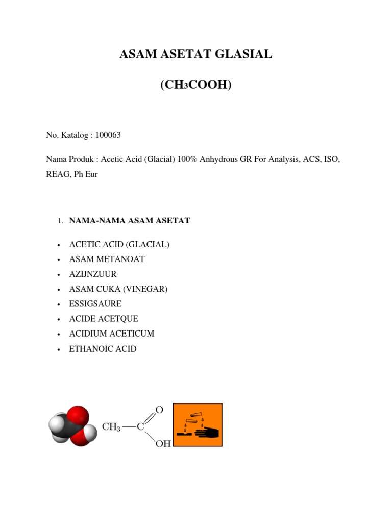 Asam Asetat Glasial | PDF