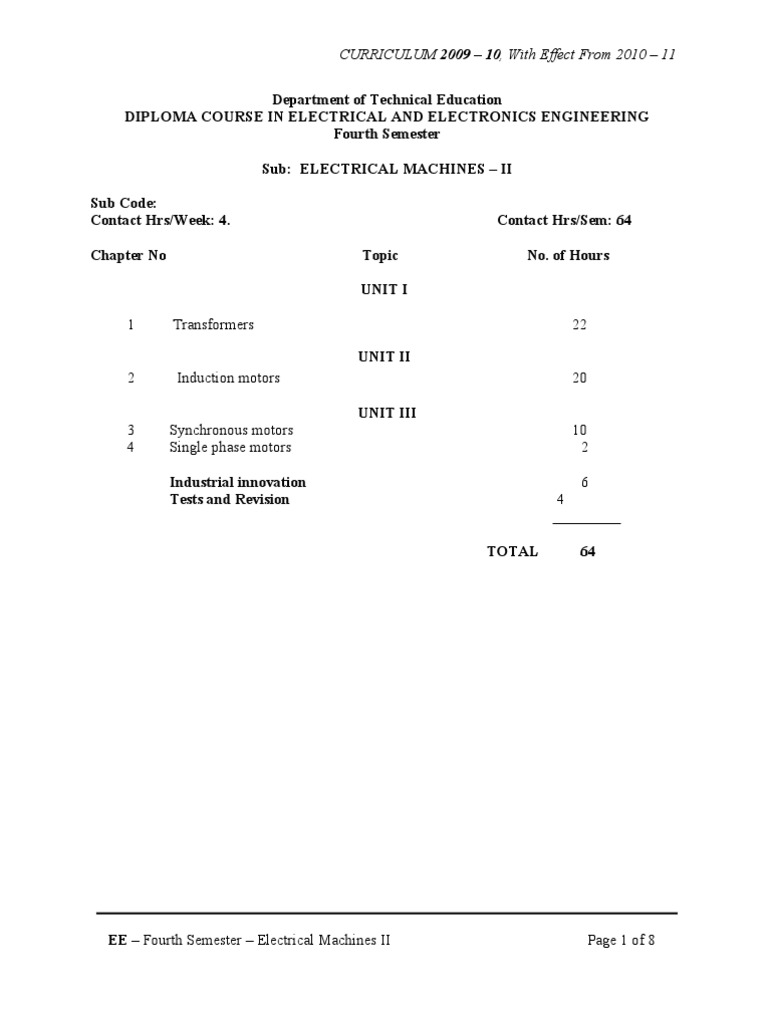 Electrical Machines II | PDF