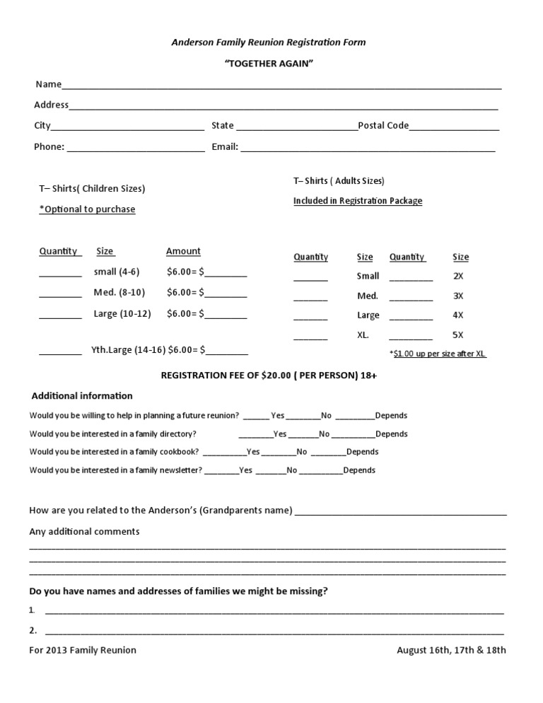 Updated Registration Form | PDF