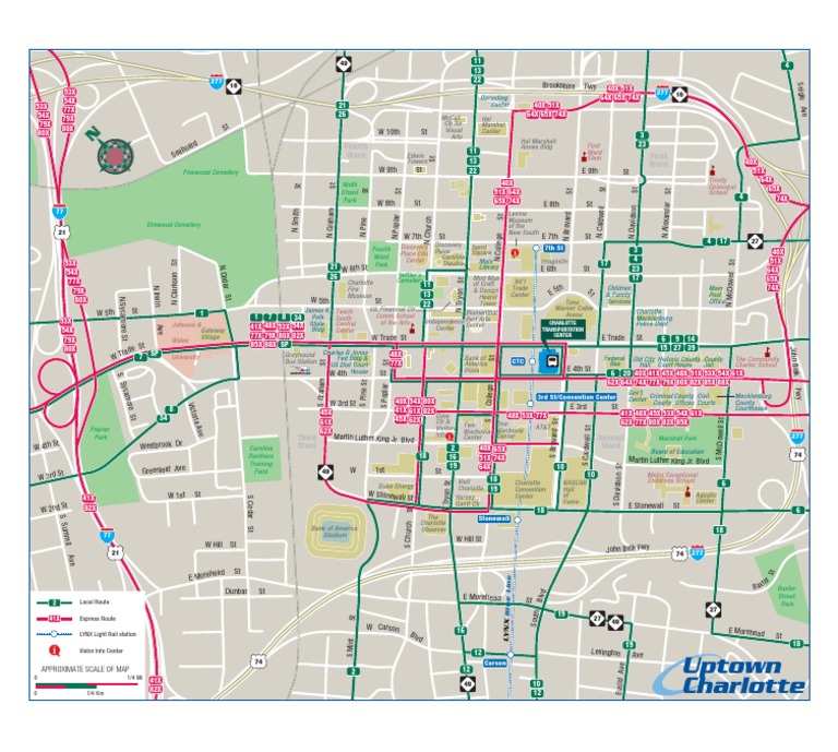 Charlotte Uptown Map | PDF | Charlotte | North Carolina