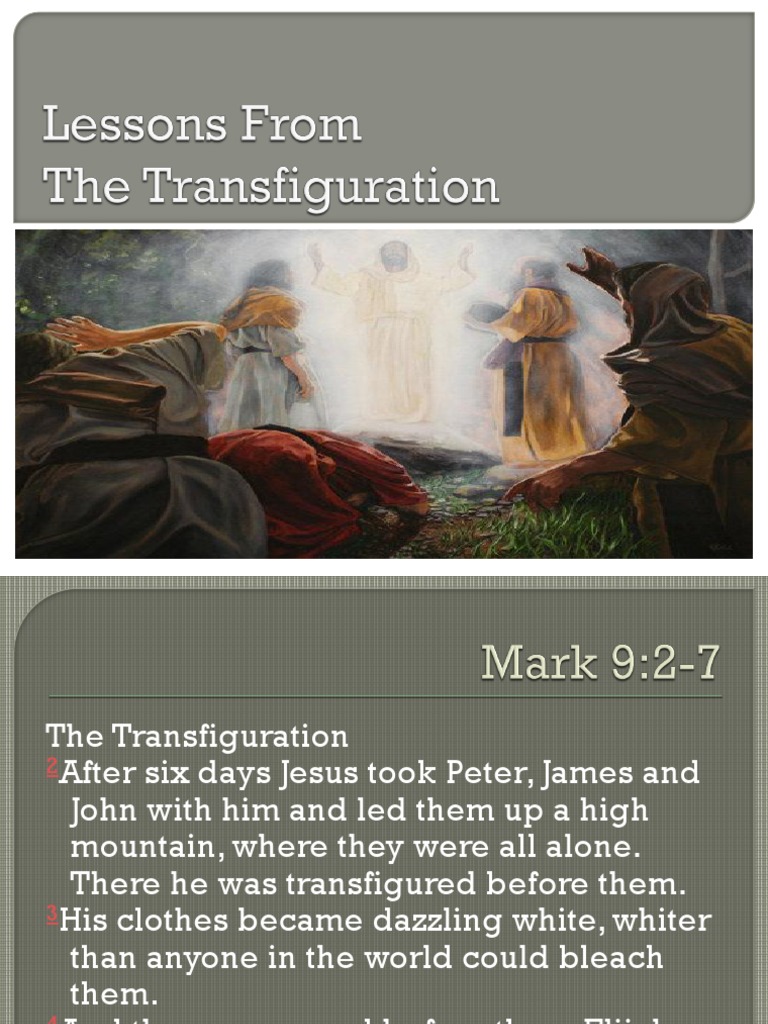 The Transfiguration and Transformation Lessons | PDF | Jesus ...