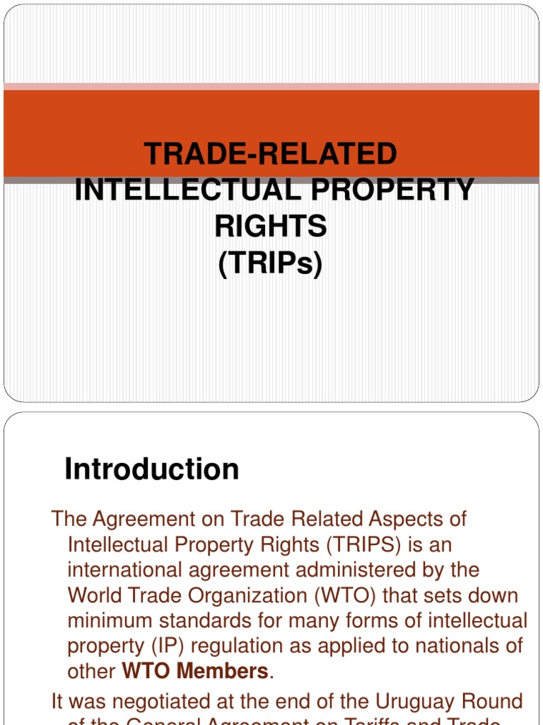 Trade-Related Intellectual Property Rights (Trips) | PDF | Trips ...