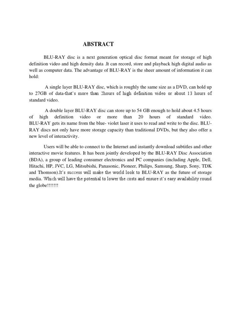 Blu Ray Disc | PDF | Blu Ray | Dvd