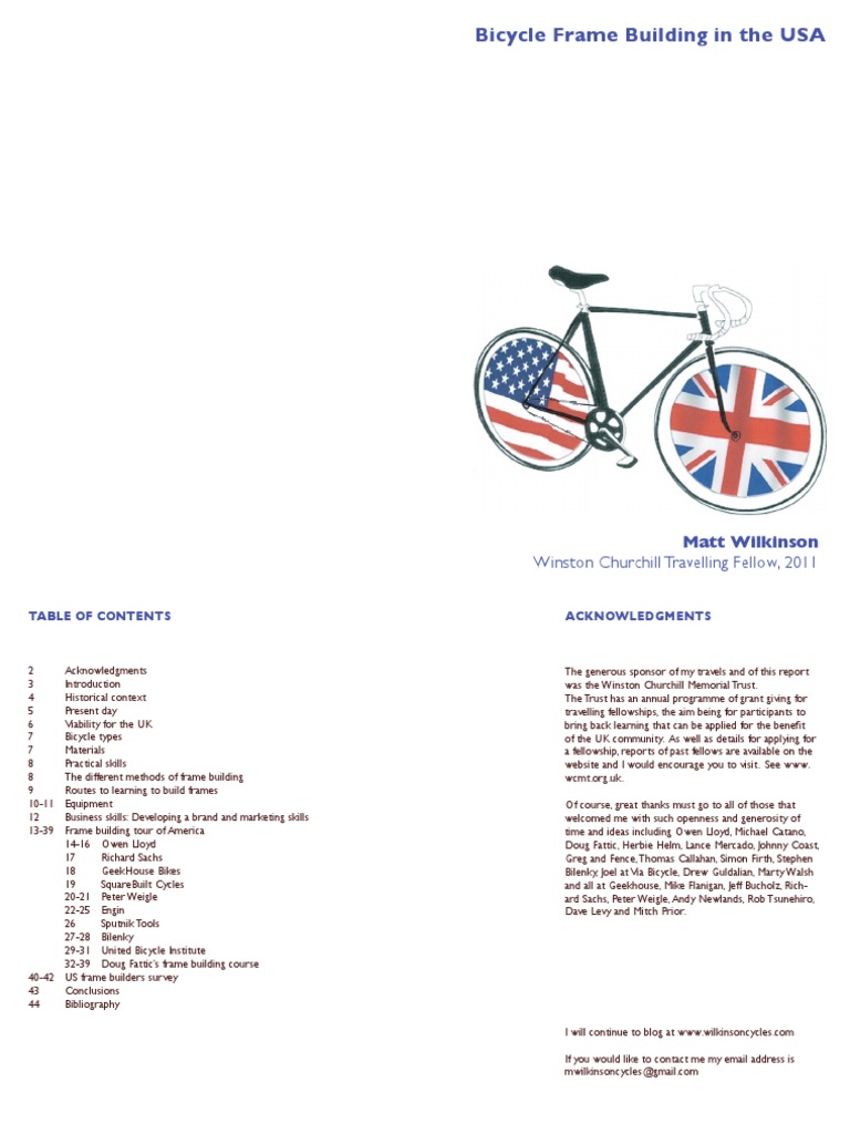 Bicycle Frame Building Techniques in the USA | PDF | Road Vehicles ...