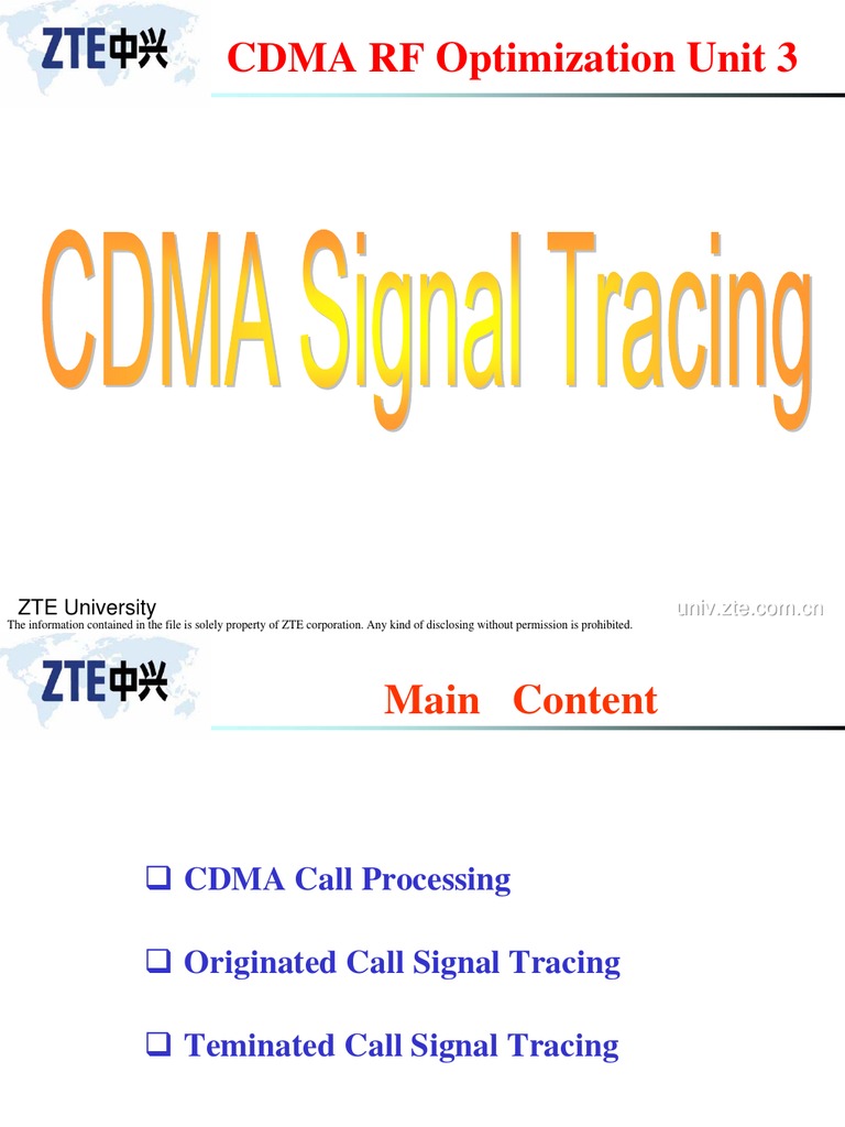 CDMA RF Optimization Unit 3: ZTE University | PDF | Telecommunications ...