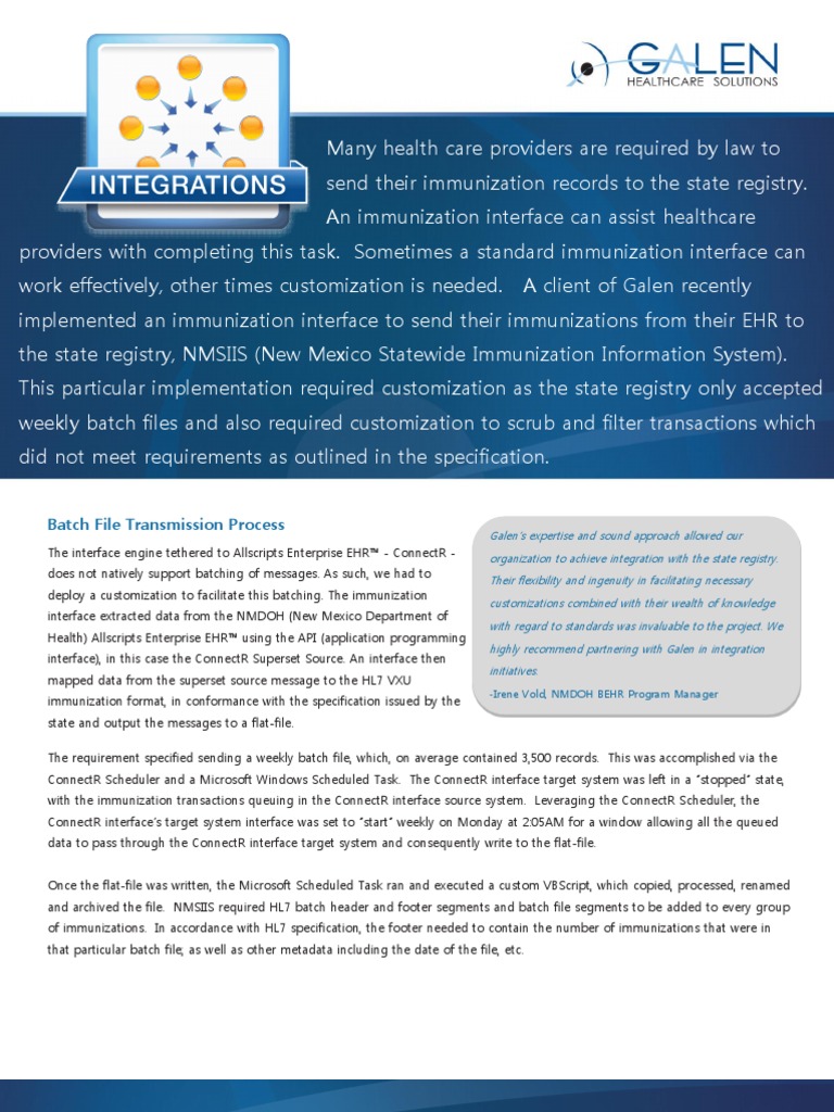 NMDOH NMSIIS Immunization Interface Success Story | PDF | Application ...