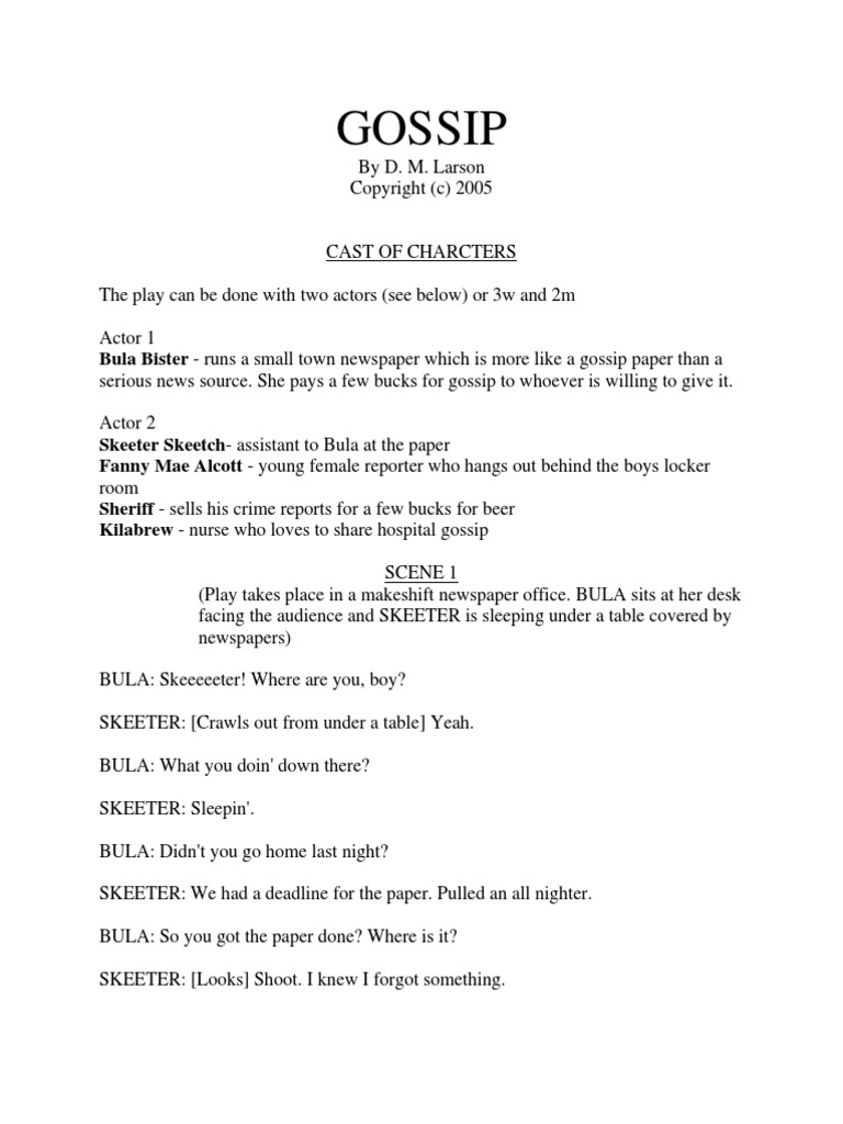 Gossip | PDF | Leisure