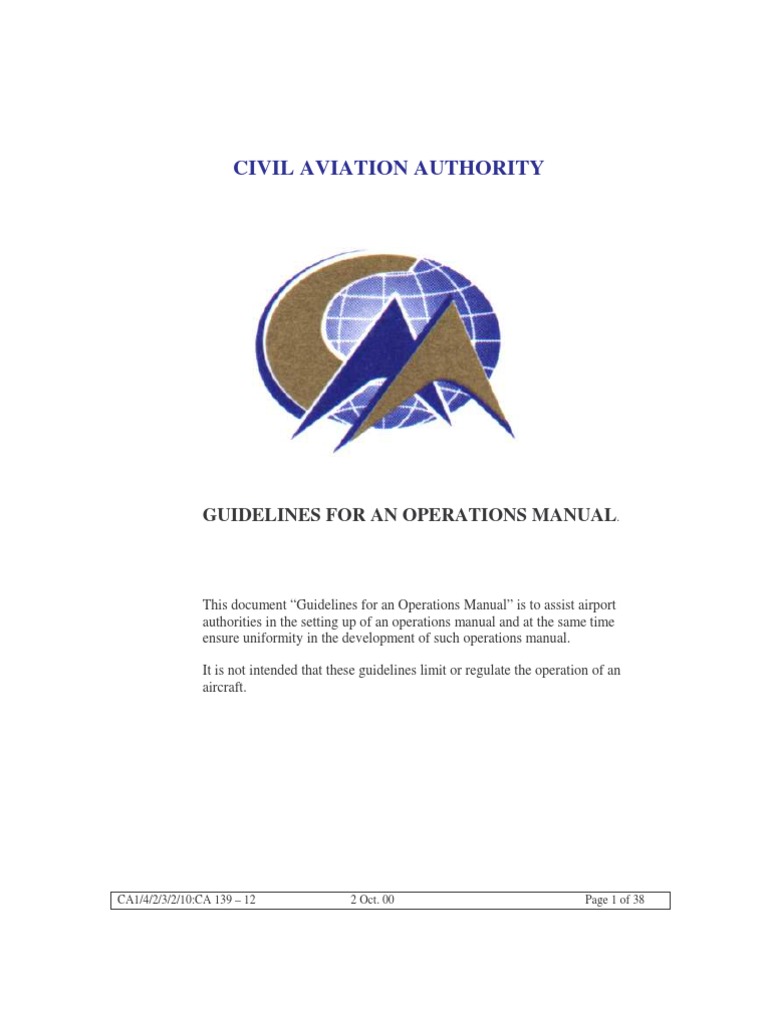 Airport Operations Manual Guidelines | PDF | Airport | Air Traffic Control